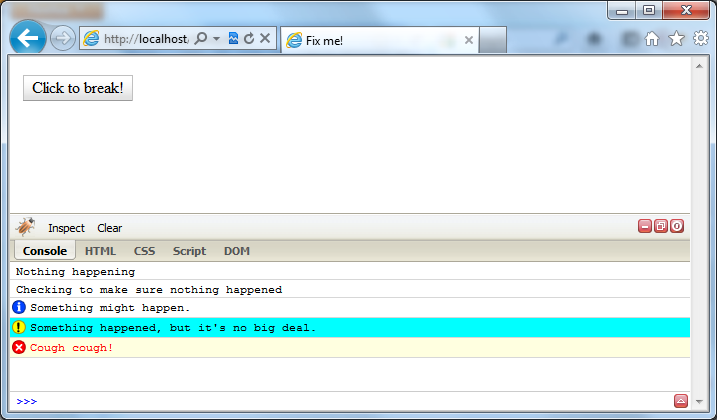 Debugging Tutorial — The Dojo Toolkit Reference Guide
